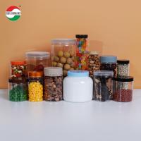 China High Transparent Airting Plastic Can with Screw Top for Nuts Peanuts for sale