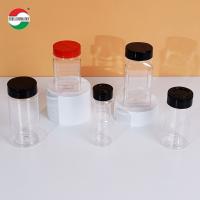 China Eco-friendly Flip Top PET Condiment Plastic Jar Square 225ml to 880ml Spice Seasoning Cans for sale