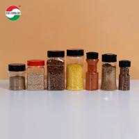 China Eco-friendly Flip Top PET Condiment Plastic Jar Square 225ml to 880ml Spice Seasoning Cans for sale