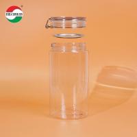 China 1660ml Clear PET Plastic Storage Jar with Screw Lid for Pet Food Coffee Sealed Container for sale