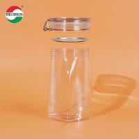 China Clear PET Cans with Screw Lid 1080ml Recycled Plastic Sealed Jar for Pet Food Coffee for sale