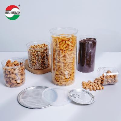 China Cylinder Clear PET Jars for sale