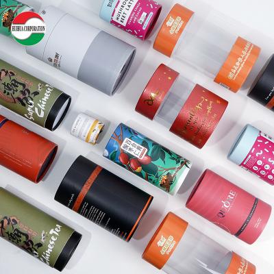 China Custom Food Grade Paper Tube Packaging 5000pcs MOQ Eco Friendly Cylinder for Tea Lipstick for sale