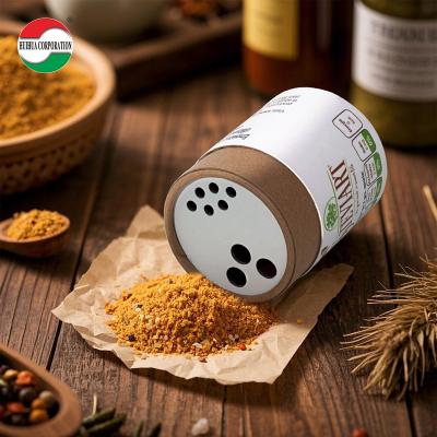 China Eco Friendly Kraft Paper Tube with Top Hole for Seasoning Spice Salt 55mm Diameter for sale