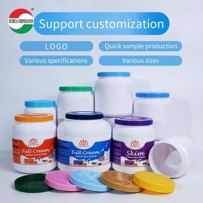 China White PET Milk Powder Jar 1000ml to 4000ml Whey Protein Container with Screw Top for sale
