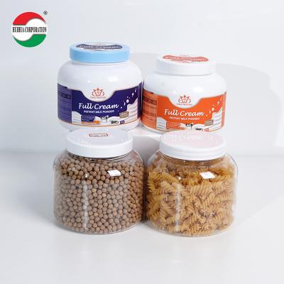 China PET Powder Container 1200ml 2000ml 2200ml 4000ml Food Grade Protein Milk Bottle Jar with Custom Color for sale