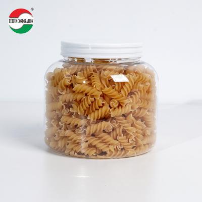 China Food Grade Clear PP Plastic Cylinder Jar 1100ml 100g for Nuts Storage Container Cookie Candy for sale