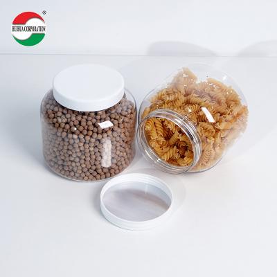 China Food Grade PET Bottle 1000ml 2000ml with Screw Cap for Health Supplements Recyclable Plastic Cylinder for sale