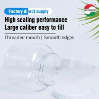 China 1200ml Recycled PET Plastic Jar with Screw Lid for Milk Protein Powder Storage for sale
