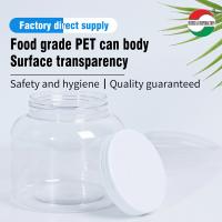 China Food Grade Clear PP Plastic Cylinder Jar 1100ml 100g for Nuts Storage Container Cookie Candy for sale