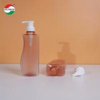 China Clear PET Plastic Jar 500ml Shampoo Shower Gel Bottle with Pump Lid Customizable for sale