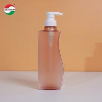 China Clear PET Plastic Jar 500ml Shampoo Shower Gel Bottle with Pump Lid Customizable for sale