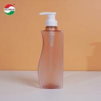 China Clear PET Plastic Jar 500ml Shampoo Shower Gel Bottle with Pump Lid Customizable for sale