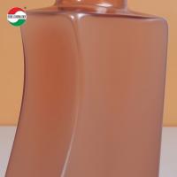 China Clear PET Plastic Jar 500ml Shampoo Shower Gel Bottle with Pump Lid Customizable for sale