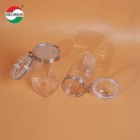 China 1080ml PET Clear Plastic Cylinder Jar with Screw Lid for Food Storage and Packaging for sale
