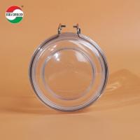 China 1080ml PET Clear Plastic Cylinder Jar with Screw Lid for Food Storage and Packaging for sale