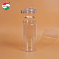 China 1660ml Transparent PET Plastic Jar with Screw Lid for Food Storage Eco-Friendly Packaging for sale