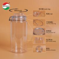 China 1660ml Transparent PET Plastic Jar with Screw Lid for Food Storage Eco-Friendly Packaging for sale