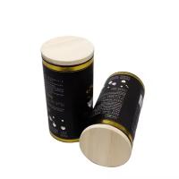 China Kraft Paper Airtight Tea Container Cork Lid Cylinder Tube 100mm x 200mm for Food Candies Crafts for sale
