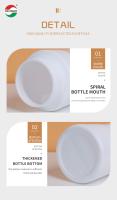 China 2000ml Clear HDPE Plastic Cylinder Bottle Recyclable Damp Proof Food Grade for Nutritional Supplements for sale
