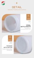 China 500ml Clear HDPE Cylinder Bottle Food Grade Sealing for Weed Packaging 500ml HDPE500-D194e for sale