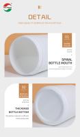 China 1750ml HDPE Plastic Cylinder Bottle with Screw Lid Food Grade Eco Friendly for Dry Food Packaging for sale