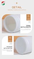 China 1000ml Clear HDPE Cylinder Bottle with Screw Lid Food Grade for Health Product Packaging for sale