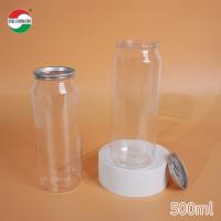 China Food Grade PET Beverage Bottle 250ml to 700ml Custom Size Transparent with Easy Open Lid for sale