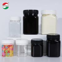China Customized Black PET Plastic Jar 100ml Screw Cap with Gasket for Vitamins Candy Dried Fruit for sale