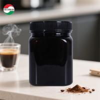 China Custom Black PET Plastic Jar 500ml with Aluminum Gasket Screw Lid for Dried Fruit Snack Chocolate Honey for sale