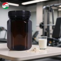 China Custom Black PET Plastic Jar 500ml with Aluminum Gasket Screw Lid for Dried Fruit Snack Chocolate Honey for sale