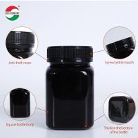 China Custom Black PET Plastic Jar 500ml with Aluminum Gasket Screw Lid for Dried Fruit Snack Chocolate Honey for sale