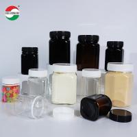 China Custom Black PET Plastic Jar 500ml with Aluminum Gasket Screw Lid for Dried Fruit Snack Chocolate Honey for sale
