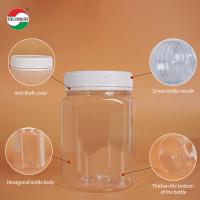 China Food Grade Clear PET Bottle 500ml 1000ml with Screw Lid for Health Products Packaging for sale