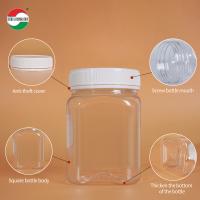 China Food Grade Clear PET Bottle 500ml 1000ml with Screw Lid for Health Products Packaging for sale