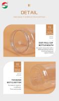 China 400ml PET Juice Bottle with Press Lid for Cold Filling for sale