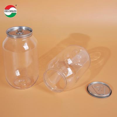 China 500ml PET Press Lid Beverage Can for Juice and Soft Drinks for sale