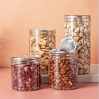 China Clear PET Plastic Jar with Screw Cap 500ml 700ml 800ml 1000ml for Nuts Pistachio for sale