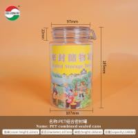 China Food Grade PET Plastic Jar 1000ml 1500ml 1800ml Airtight Storage Can for Nuts for sale