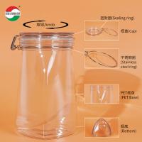 China Food Grade PET Plastic Jar 1000ml 1500ml 1800ml Airtight Storage Can for Nuts for sale