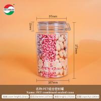 China Food Grade PET Plastic Jar 1000ml 1500ml 1800ml Airtight Storage Can for Nuts for sale
