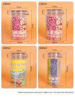China Food Grade PET Plastic Jar 1000ml 1500ml 1800ml Airtight Storage Can for Nuts for sale