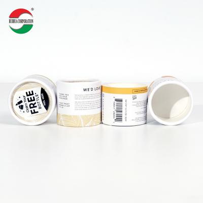 China Custom Eco Friendly Biodegradable White Cardboard Paper Tube 50mm Diameter OEM Size for Capsules for sale
