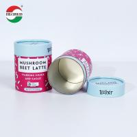 China Custom Food Grade Kraft Paper Tube Cylinder Packaging with Metal Lid 62-99mm Diameter for sale