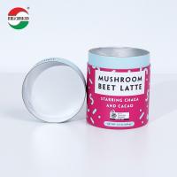 China Custom Food Grade Kraft Paper Tube Cylinder Packaging with Metal Lid 62-99mm Diameter for sale