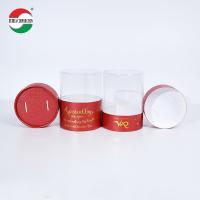China Custom Transparent Paper Tube Packaging with PVC Window for Cosmetics for sale