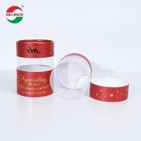 China Custom Transparent Paper Tube Packaging with PVC Window for Cosmetics for sale