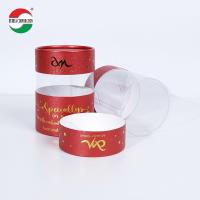 China Custom Transparent Paper Tube Packaging with PVC Window for Cosmetics for sale