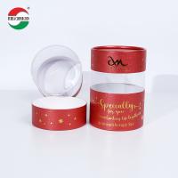 China Custom Transparent Paper Tube Packaging with PVC Window for Cosmetics for sale