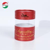 China Custom Transparent Paper Tube Packaging with PVC Window for Cosmetics for sale
